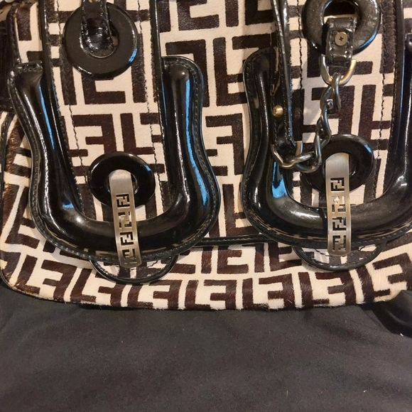 Fendi | Bags | Rare Fendi B Baguette Bag With Patent Leather | Poshmark
